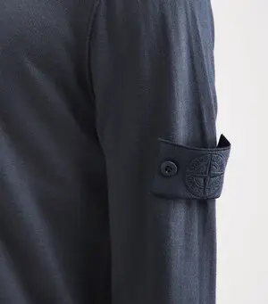 Stone Island Virgin Wool Crew Neck Sweater - Blue