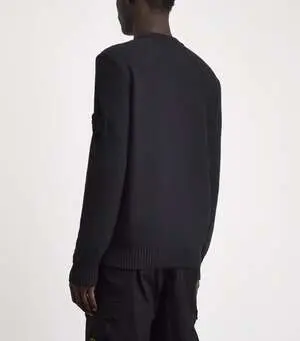 Stone Island Cotton-cashmere Textured Crewneck Sweater