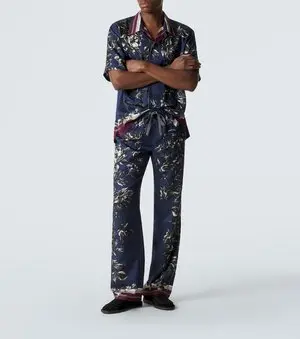 Dolce & Gabbana Printed Silk Bowling Shirt