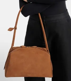 Alaïa Le Bouledogue Suede Shoulder Bag - Brown