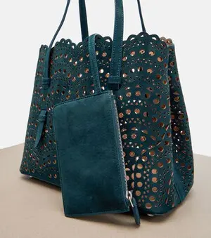 Alaïa Le Mina 25 Vienne Wave Leather Tote Bag - Blue