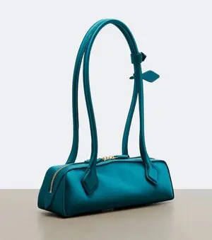 Alaïa Le Teckel Small Satin Shoulder Bag - Blue