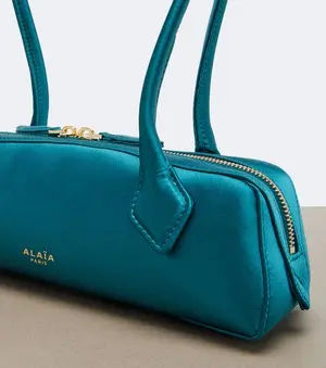 Alaïa Le Teckel Small Satin Shoulder Bag - Blue