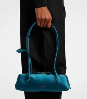 Alaïa Le Teckel Small Satin Shoulder Bag - Blue