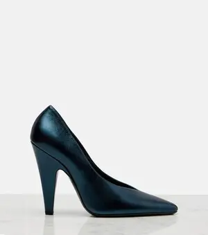 Alaïa Cone Leather Pumps - Blue