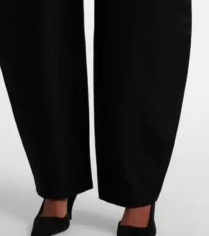 Alaïa Wool And Silk Barrel-leg Trousers