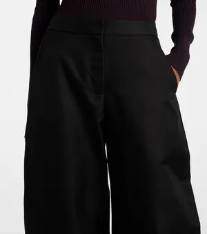 Alaïa Wool And Silk Barrel-leg Trousers