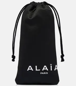 Alaïa Logo Oversized Oval Sunglasses