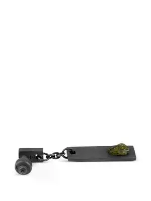 PARTS OF FOUR Plate Dangle Earring - Black