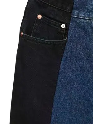 E.L.V. DENIM Paneled Flare Jeans