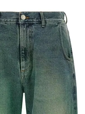 MFPEN Contrast Stitching Straight Jeans - Blue