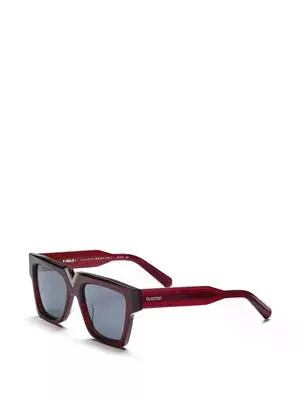 Valentino Garavani Geometric-frame Sunglasses - Red