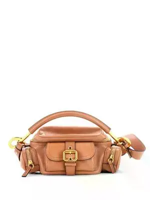 Chloé Buckle Zip Camera Bag Leather Small Crossbody Bag - Neutrals