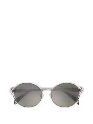 Maje Round Frame Sunglasses With Flower Detail - Silver