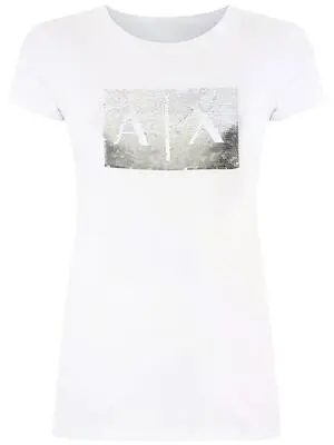 Armani Exchange Logo Print T-shirt - White
