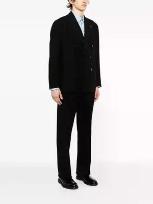 Tagliatore Pinstripe Double-breasted Suit - Black