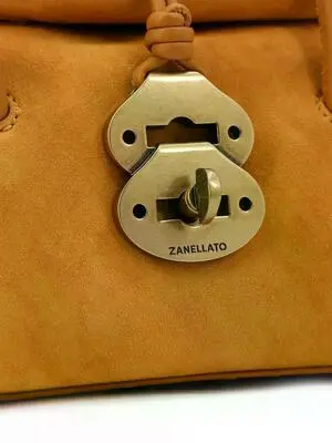 ZANELLATO Studded Leather Top Handle Bag - Neutrals
