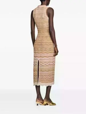 Sandro Ombré Knit Midi Dress - Neutrals