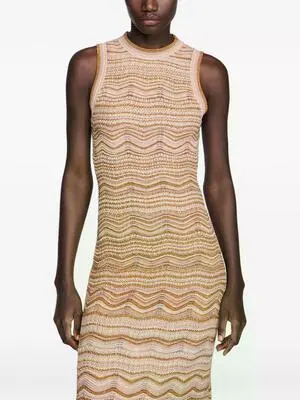 Sandro Ombré Knit Midi Dress - Neutrals