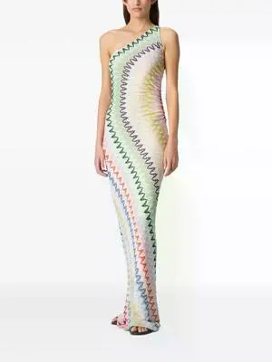 Missoni One-shoulder Zig-zag Maxi Dress