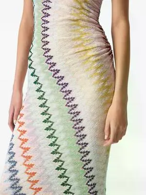 Missoni One-shoulder Zig-zag Maxi Dress