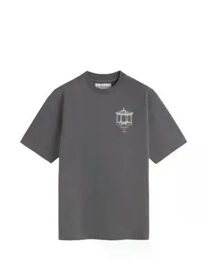 LES HÉRITIERS Logo-print T-shirt - Grey
