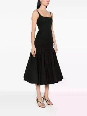 Jacquemus La Agave Pleated Midi Dress