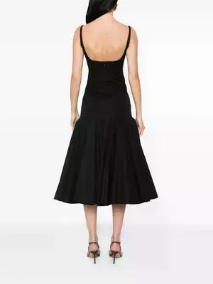 Jacquemus La Agave Pleated Midi Dress
