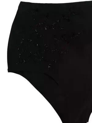 MARYAN MEHLHORN Embellished High-waisted Bikini Bottoms
