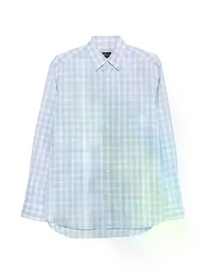 Brioni Checked Shirt - Blue