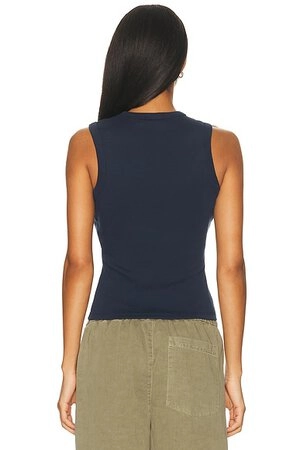 GRLFRND Cotton Muscle Tank - Navy