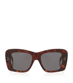 Celine 3 Dots Cl40321i Square Frame Sunglasses - Brown