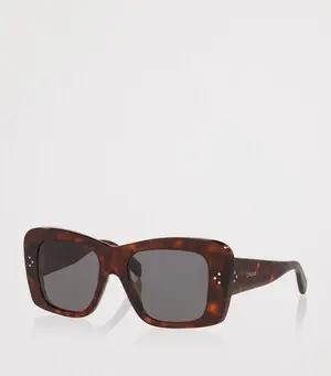 Celine 3 Dots Cl40321i Square Frame Sunglasses - Brown