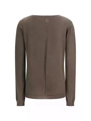 Rick Owens V-neck Textured Long Sleeve Top - Brown