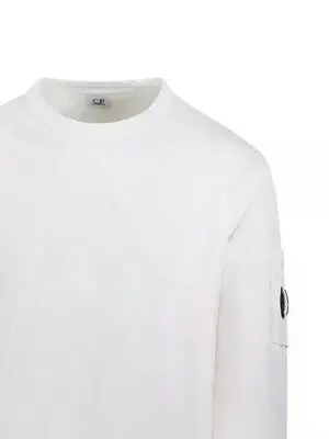 C.P. COMPANY Lens-sleeve Crewneck Cotton Sweatshirt