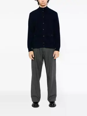 N.peal Buttoned Cardigan With Stand Collar