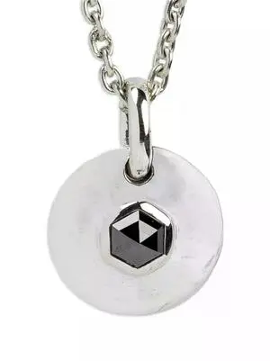 PARTS OF FOUR Disk Diamond Necklace - Silver