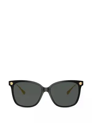 Versace Medusa Plaque Square-frame Sunglasses - Black