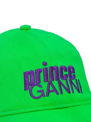 GANNI X Prince Logo Embroidered Baseball Cap - Green