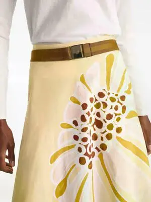 Dorothee Schumacher Floral Print Midi Skirt - Yellow