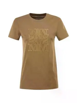 Max Mara Giovane Monogram Logo T-shirt - Neutrals