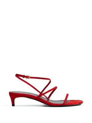 Khaite Loop Kitten Heel Sandals - Red
