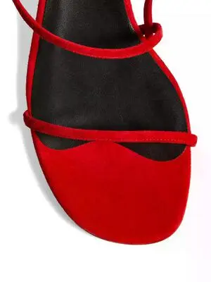Khaite Loop Kitten Heel Sandals - Red