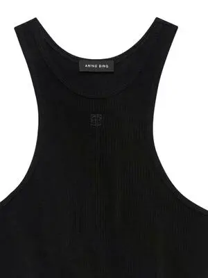ANINE BING Cole Racerback Mini Dress - Black