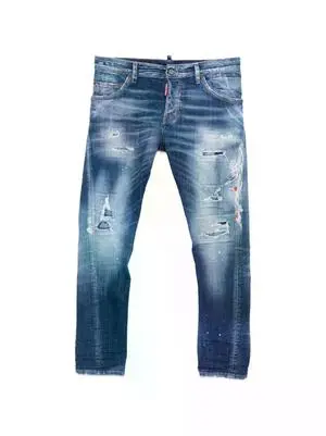Dsquared2 Distressed Denim Jeans - Blue