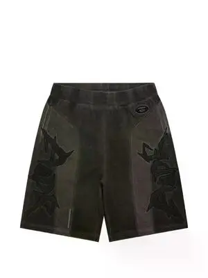 AAPE BY *A BATHING APE Logo Appliqué Mesh Panel Shorts - Grey
