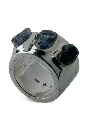 PARTS OF FOUR Sistema Terrestrial Surfaced Ring With Tanzanite - Silver
