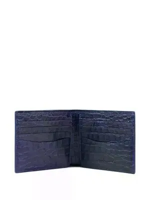 Ralph Lauren Purple Label Alligator Billfold Wallet - Blue