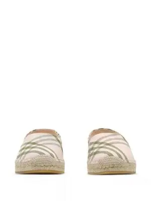 Burberry Check Stretch Linen Espadrilles - Pink