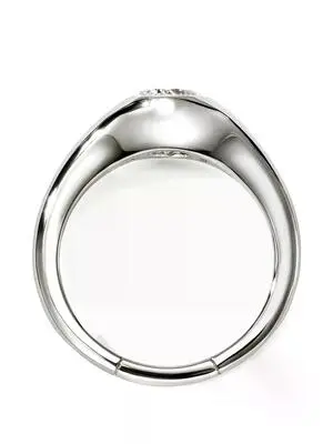 John Hardy Sterling Oval-cut Diamond Ring - Silver